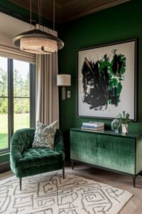 21 Stunning Color Drenched Living Room Ideas